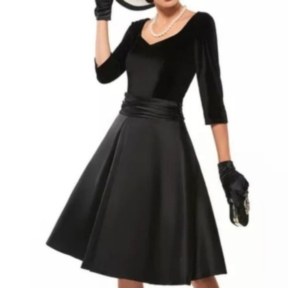 Moda | Dresses | Vintage Retro 95s Inspired Black Swing Dress | Poshmark